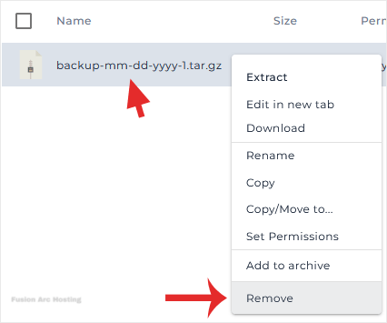 How to Remove a Backup File Using DirectAdmin